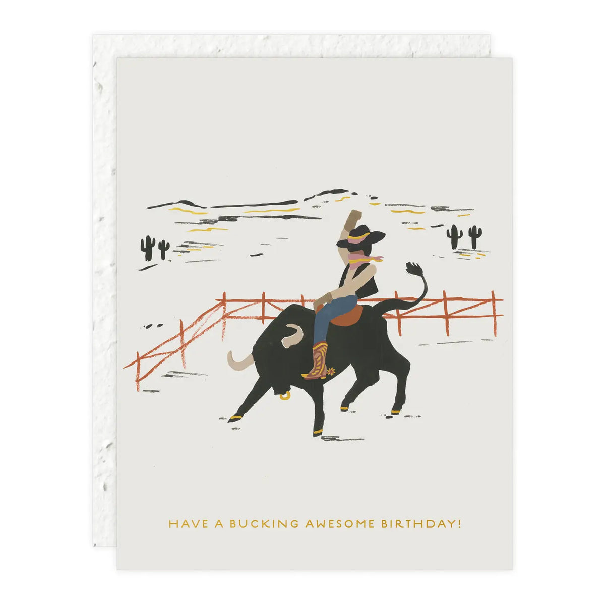 Bucking Awesome Birthday Card – Root Adorned